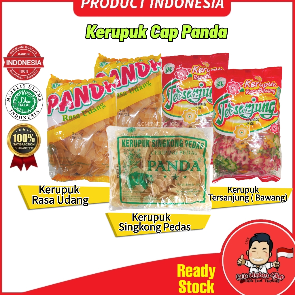 Kerupuk Panda Sing Kong Pedas Sayur Bawang Udang Mentah Asli Product ...