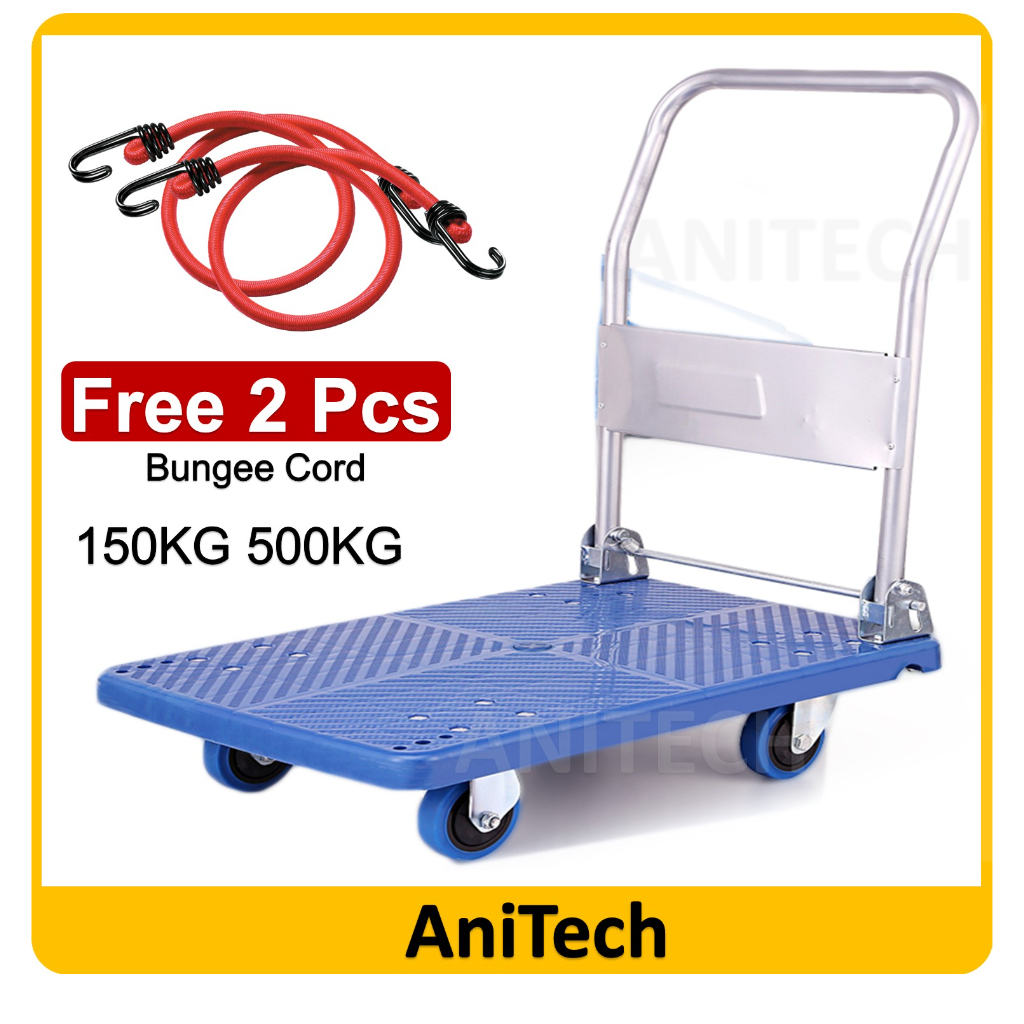 220KG / 500KG Heavy Duty ABS PVC Foldable Trolley FREE Elastic Cord ...