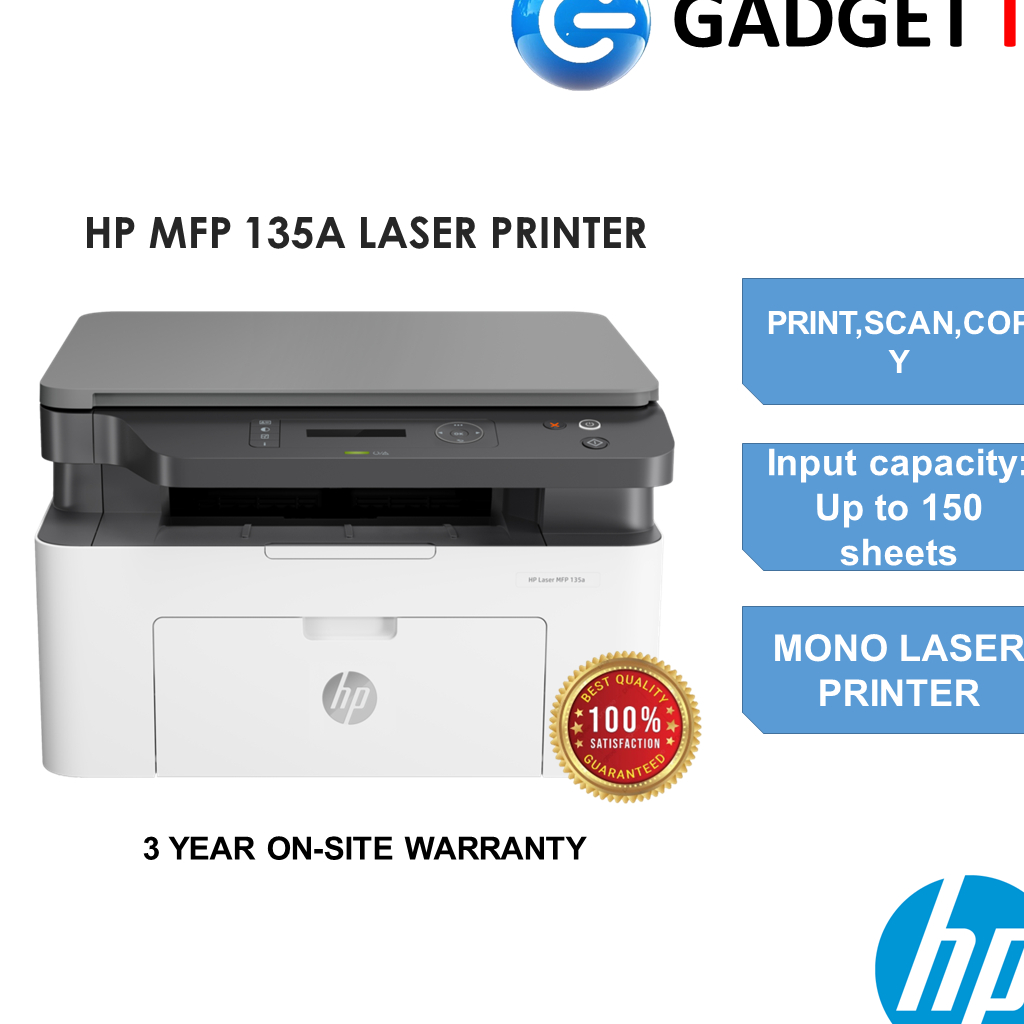 HP MFP 135A / 135W LASER MULTI FUNCTION PRINTER (PRINT , SCAN,COPY) (4ZB82A,4ZB83A) REPLACEMENT ...