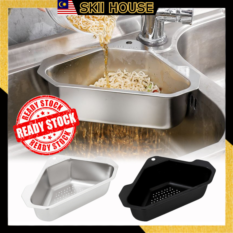 24HRS SHIP⚡Triangle 304 Stainless Steel Sink Drain Basket Hanging ...