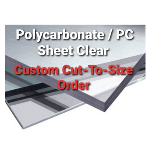 3mm 4ftx8ft Custom Cut Size Polycarbornate Unbreakable Glass Clear PC ...