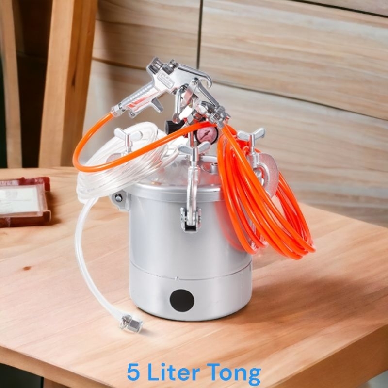 Paint Sprayer Spray Gun Tong Sprayer Paint Pressure Pot Tank Penyembur ...