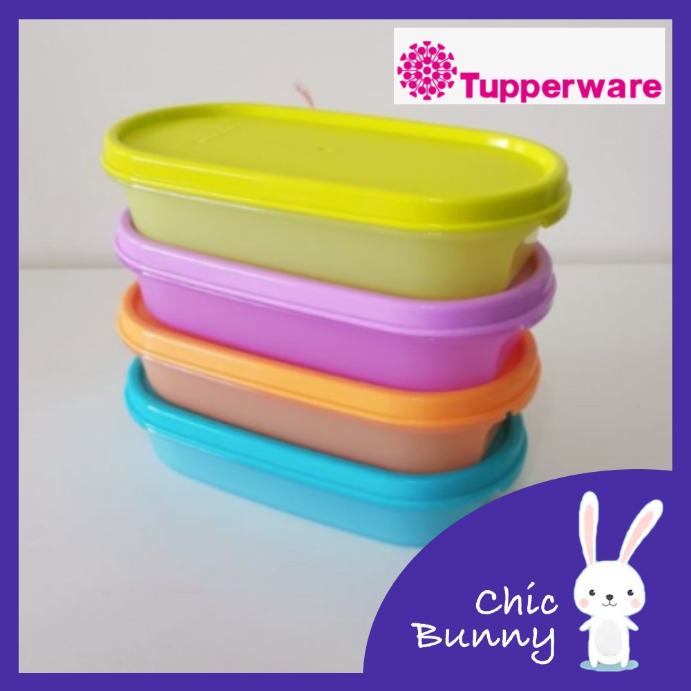 Tupperware | Slim Oval Keeper 300ml (4pcs) | Ready Stock | Shopee Malaysia