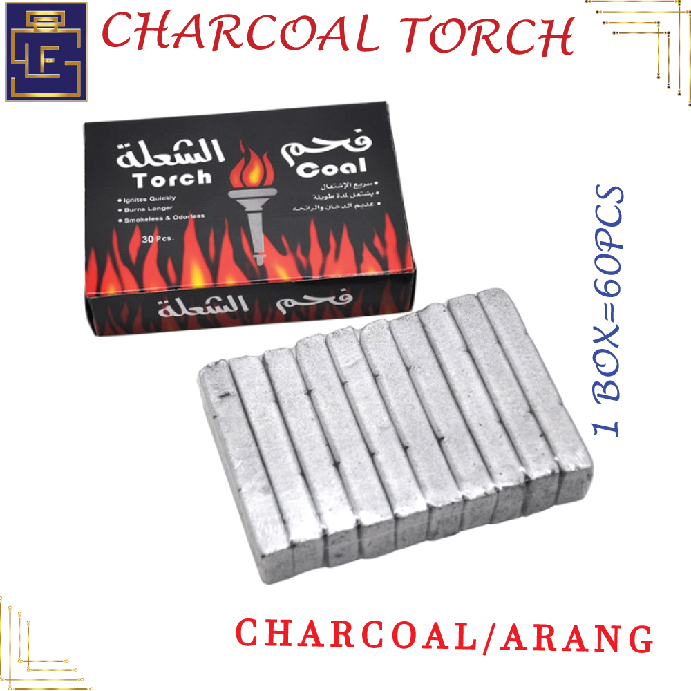 Charcoal Torch Coal SILVER 1 Box ( 60 PCS) ARANG AGARWOOD INCENSE ...