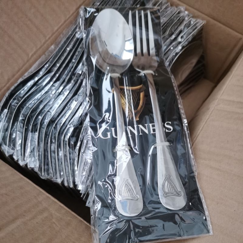 Authentic Guinness spoon and fork cutlery set limited edition | Shopee ...