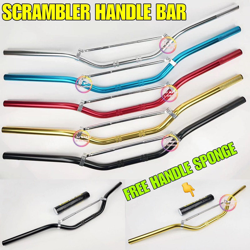 UNIVERSAL 22MM HANDLE BAR SCRAMBLER CROSS KLX150 KLX250 KLX150S D ...
