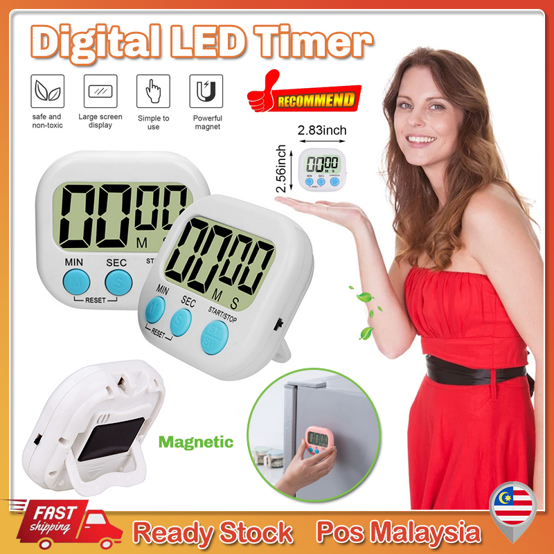 LCD Digital Kitchen Timer Cooking Baking Oven Timer Loud Alarm Clock ...