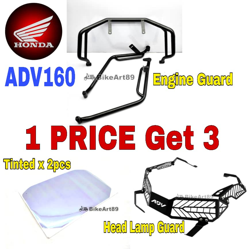 ‼️ 1 PRICE Get 3 ‼️ Honda ADV160 Engine Guard Tinted Meter Sticker Head ...