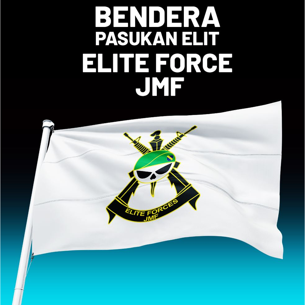 Bendera Elite Force JMF Komando I Bendera Pasukan Elit I Bendera Pasukan Khas I Bendera Tentera ...