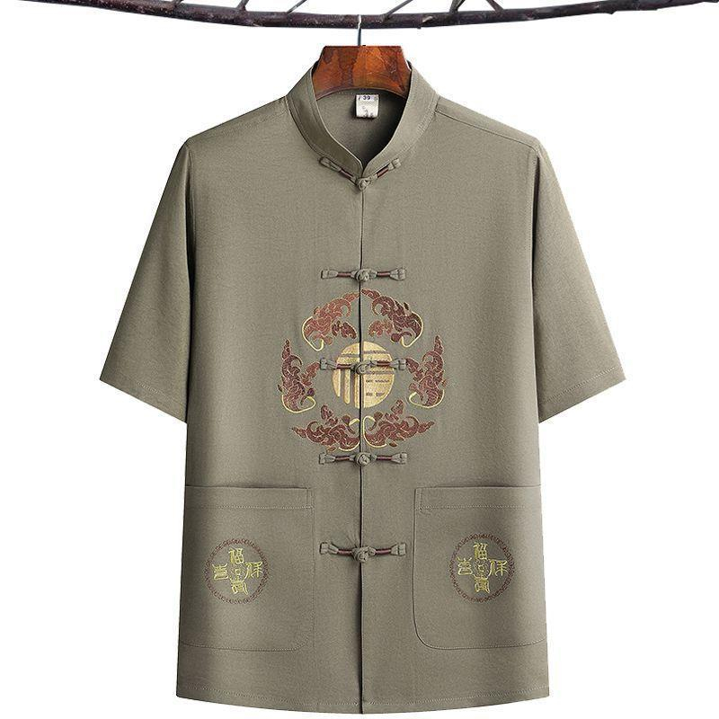 daidai (Ready Stock) CNY Men Man Cheongsam Short Sleeve Shirts ...