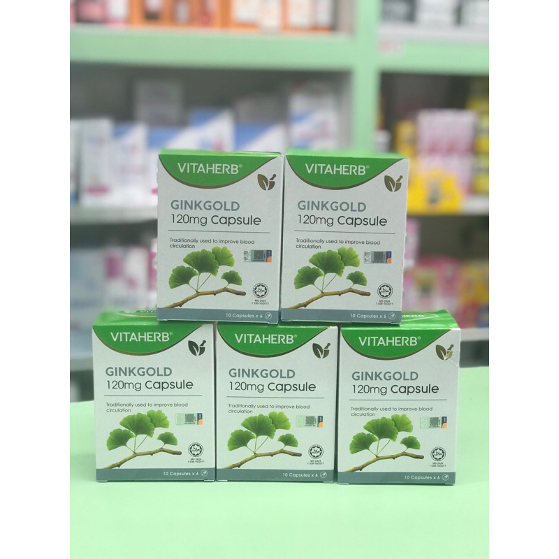 VITAHERB Ginkgold 120mg capsule (10 Capsule x 6) MAL17076015T | Shopee Malaysia