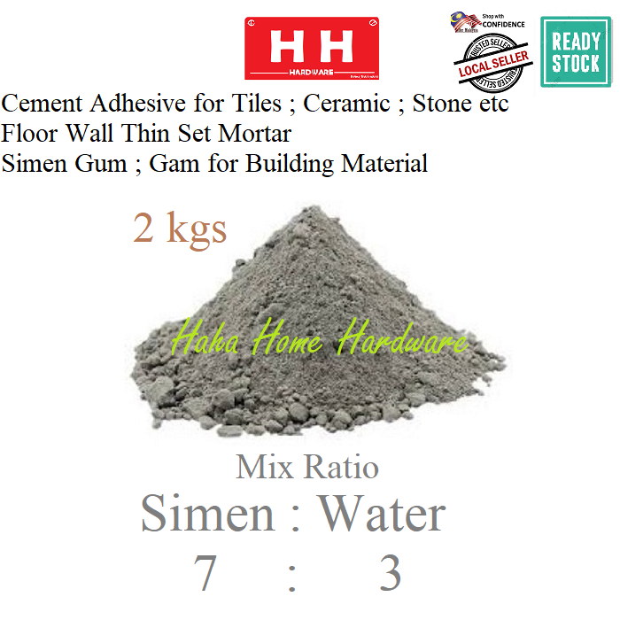 2KG Grey Cement Adhesive Gum ; Simen Gum for Ceramic Tiles Stone ...