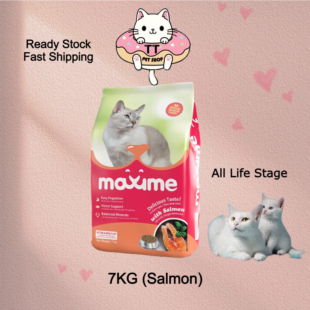 Maxime Kitten And Adult Dry Cat Food 7kg Salmon Peach Shopee Malaysia