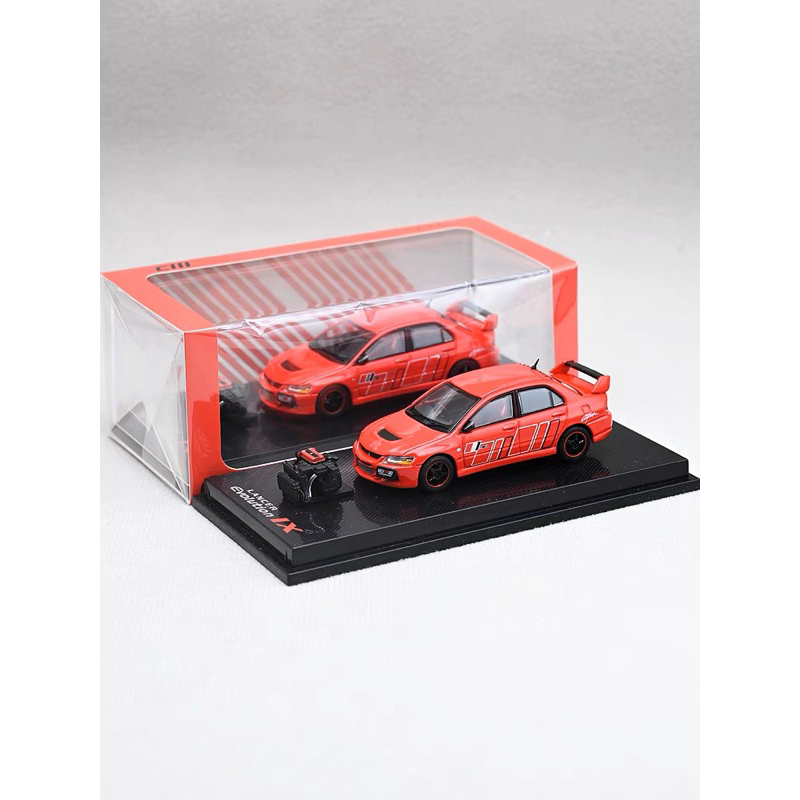 CM Model 1:64 Mitsubishi Lancer Evolution IX Ralliart Red with Engine Display (Evo 9) | Shopee ...