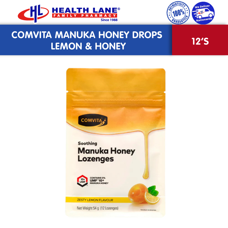 Comvita Manuka Honey Drops Lemon & Honey (12's) | Shopee Malaysia