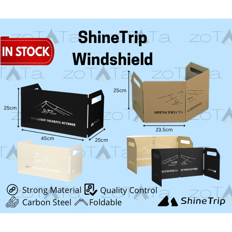 ShineTrip Foldable Wind Shield Outdoor Camping Cooking Gas Stove ...