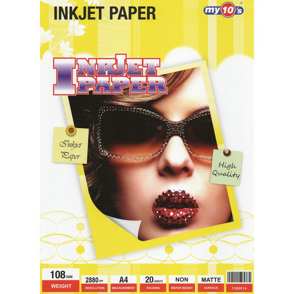 INKJET PAPER/108GSM/20SHEETS/MATTE | Shopee Malaysia