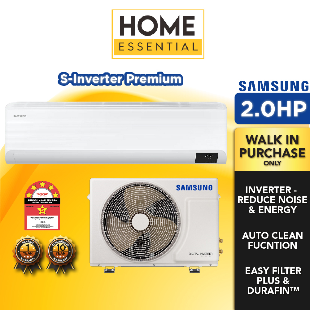 Samsung 2.0HP S-Inverter Premium R32 Air Conditioner AR18TYHYDWKNME ...
