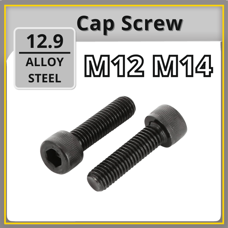 M12 M14 Hex Socket Cap Screw DIN912 | Alloy Steel Grade 12.9 | Black ...