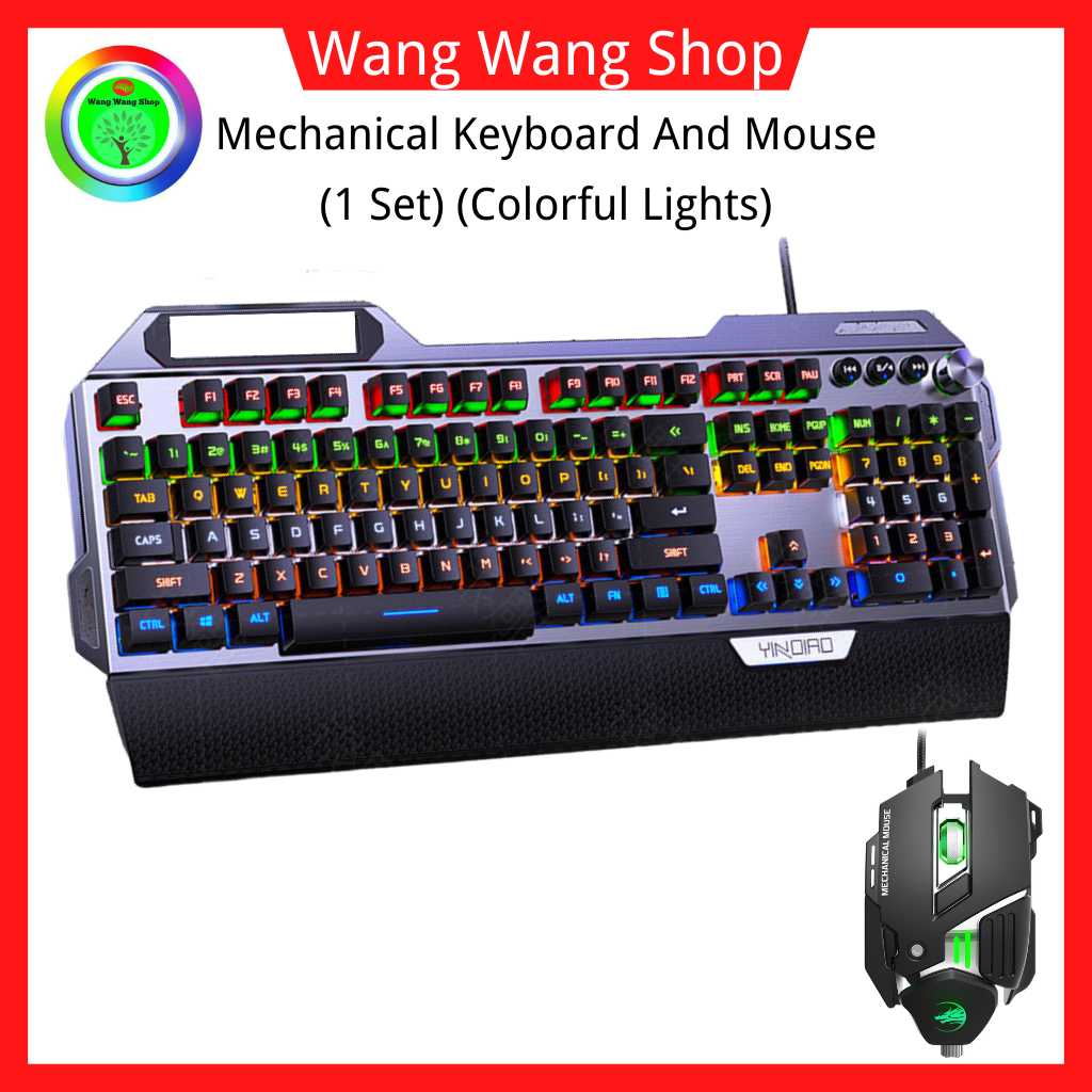 Metal Mechanical Keyboard And Mouse, including hand rest and knob ...