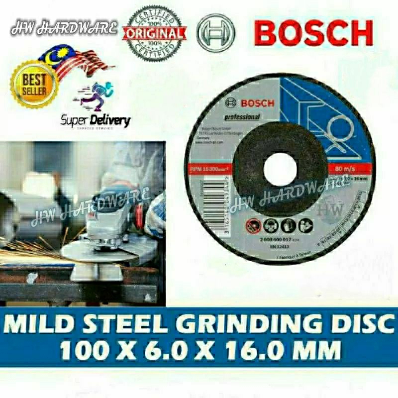 [100% ORIGINAL] BOSCH 4" Grinding Disc/ Metal Grinding Disc | Shopee ...