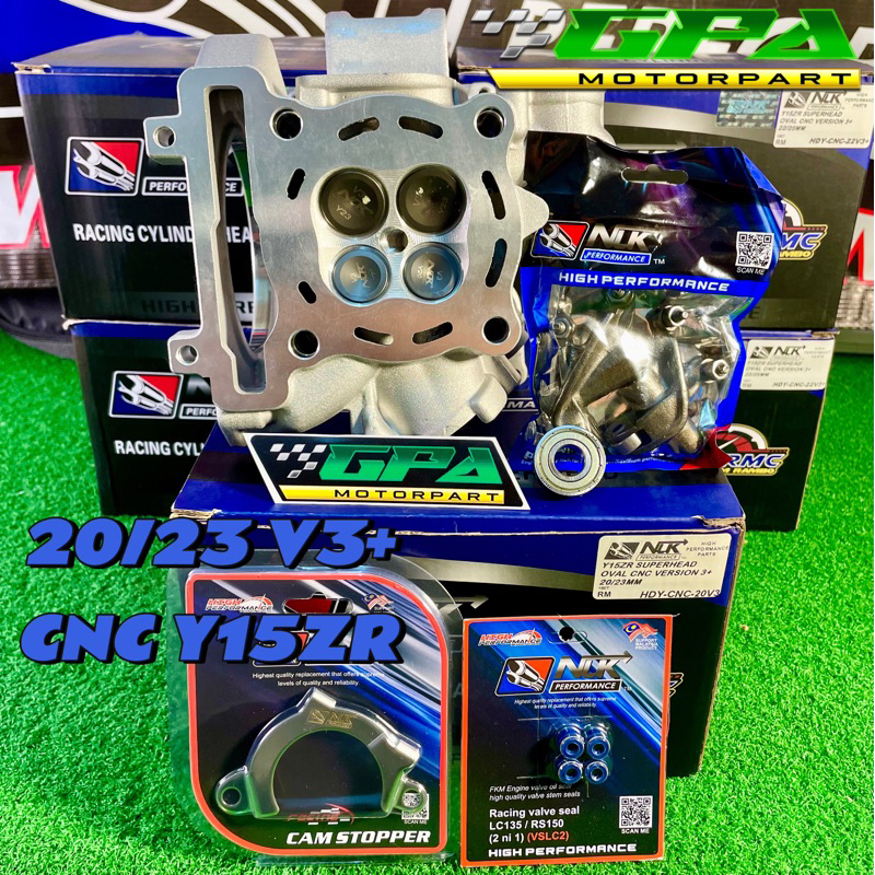NLK PERFORMANCE RACING SUPERHEAD PORTING CNC V3+ V3 Y15ZR LCV8 19/22 20/23 22/25 | Shopee Malaysia
