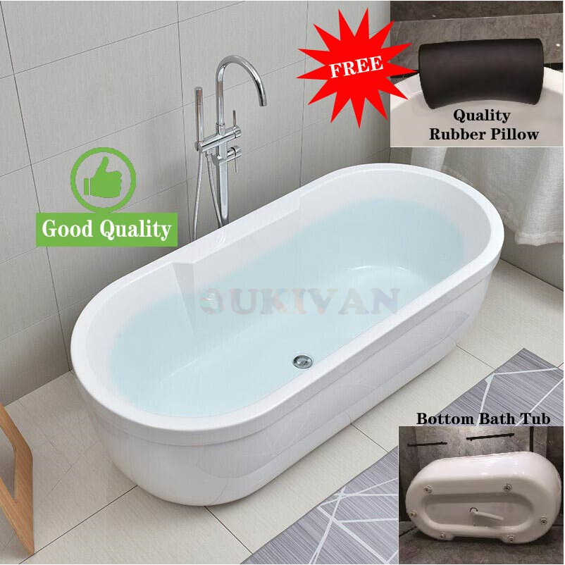 Bathtub High Quality Free Standing Oval Shape With 5pcs Shower Set ...
