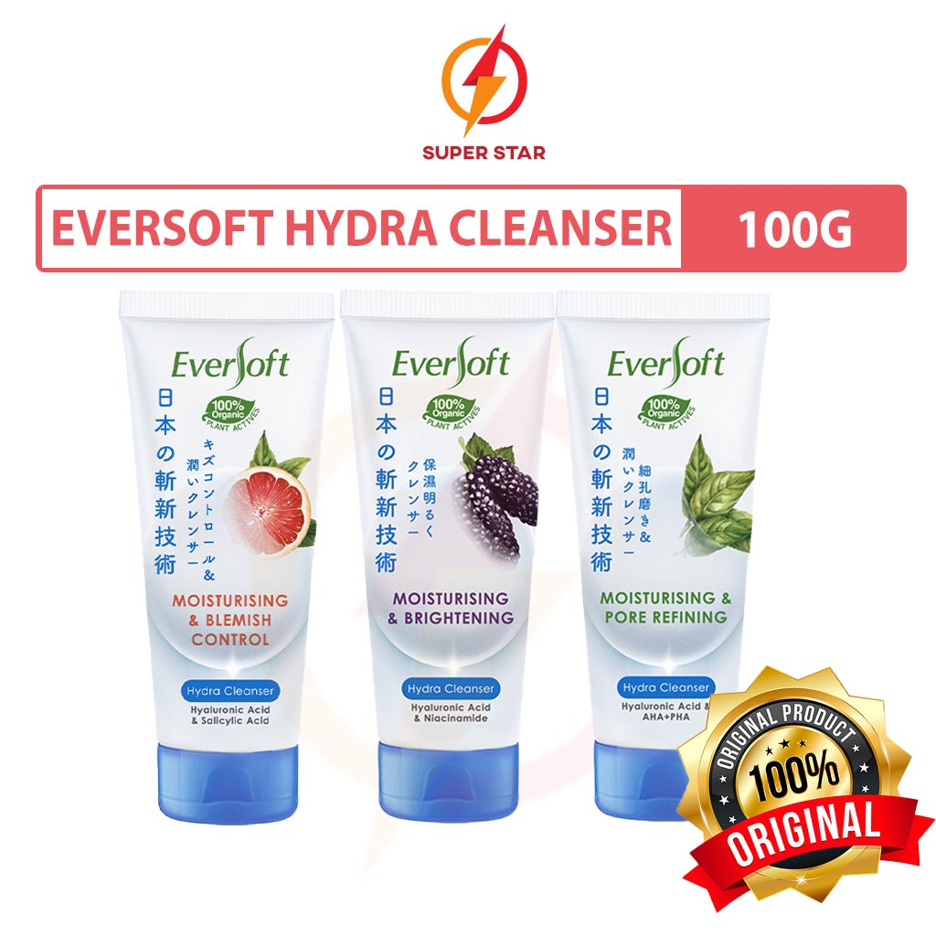 Eversoft Hydra Cleanser 100g (Grapefruit / Mulberry / Green Tea) | Shopee Malaysia