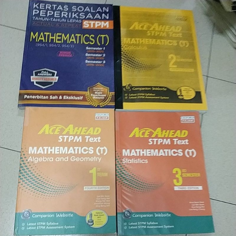 STPM Mathematics (T) Books ( Used / 二手 ) - Sasbadi / Oxford Fajar ...