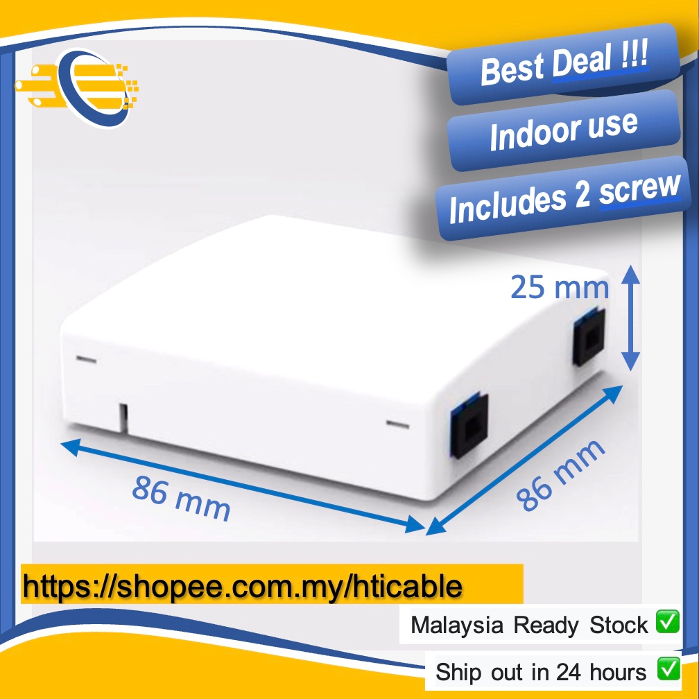 2 Ports FWS FTTH Fiber Optic Terminal Box / Junction Box / Fiber Optic ...