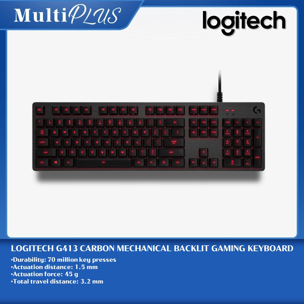 LOGITECH G413 CARBON MECHANICAL BACKLIT GAMING KEYBOARD | Shopee Malaysia