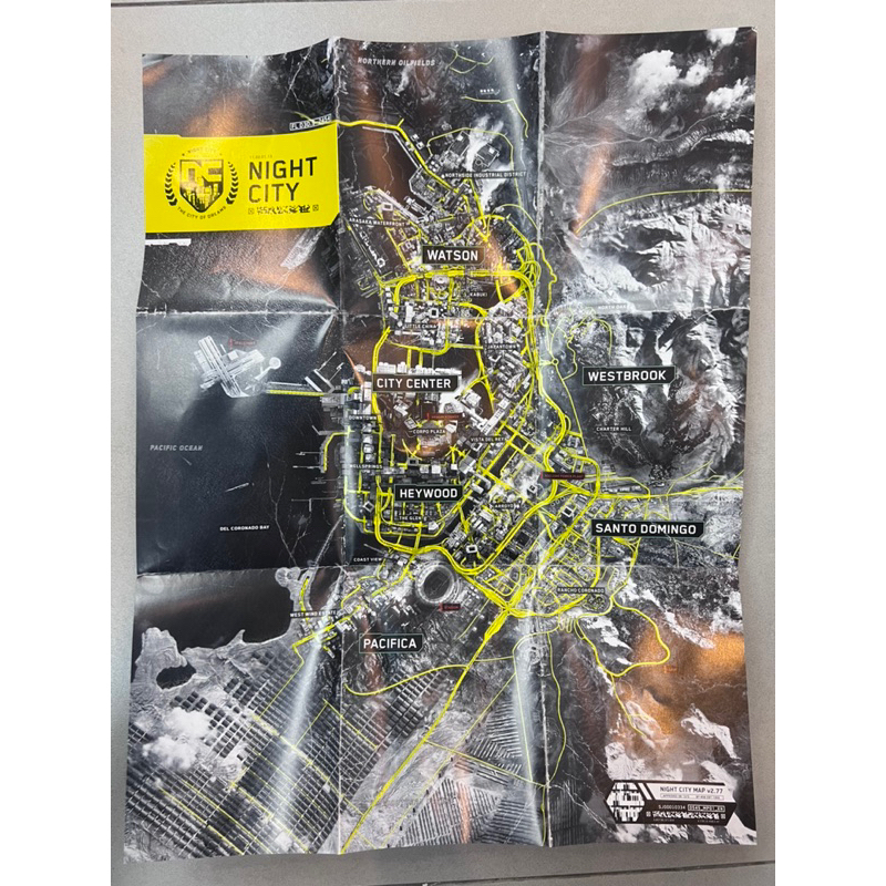 Ps4 Cyberpunk 2077 Night City Map& Post Card #NoDisc#MapOnly#condition ...