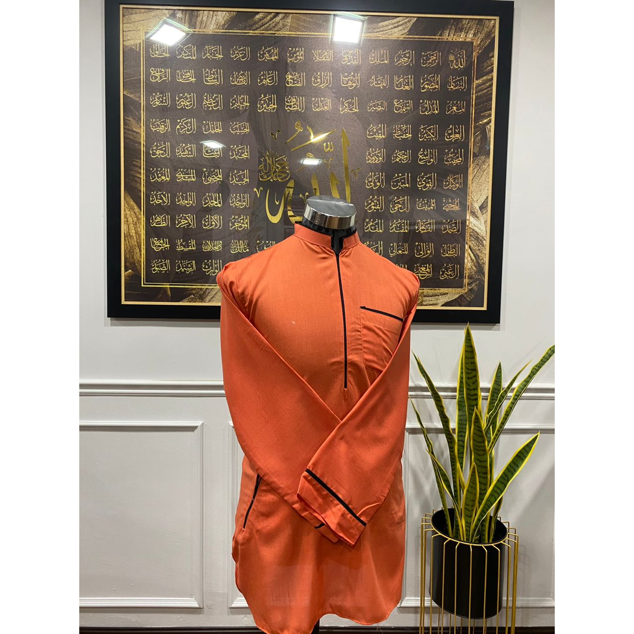 KURTA RAHMAH ORANGE/JINGGA KURTA AZLAN JAHITAN KEMAS TIDAK MUDAH RENYUK ...
