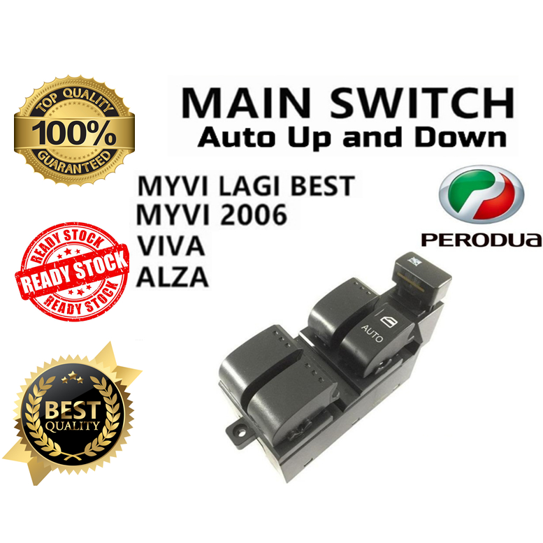 ORIGINAL PERODUA POWER WINDOW MAIN SWITCH GENUINE MYVI /VIVA /ALZA/AXIA ...