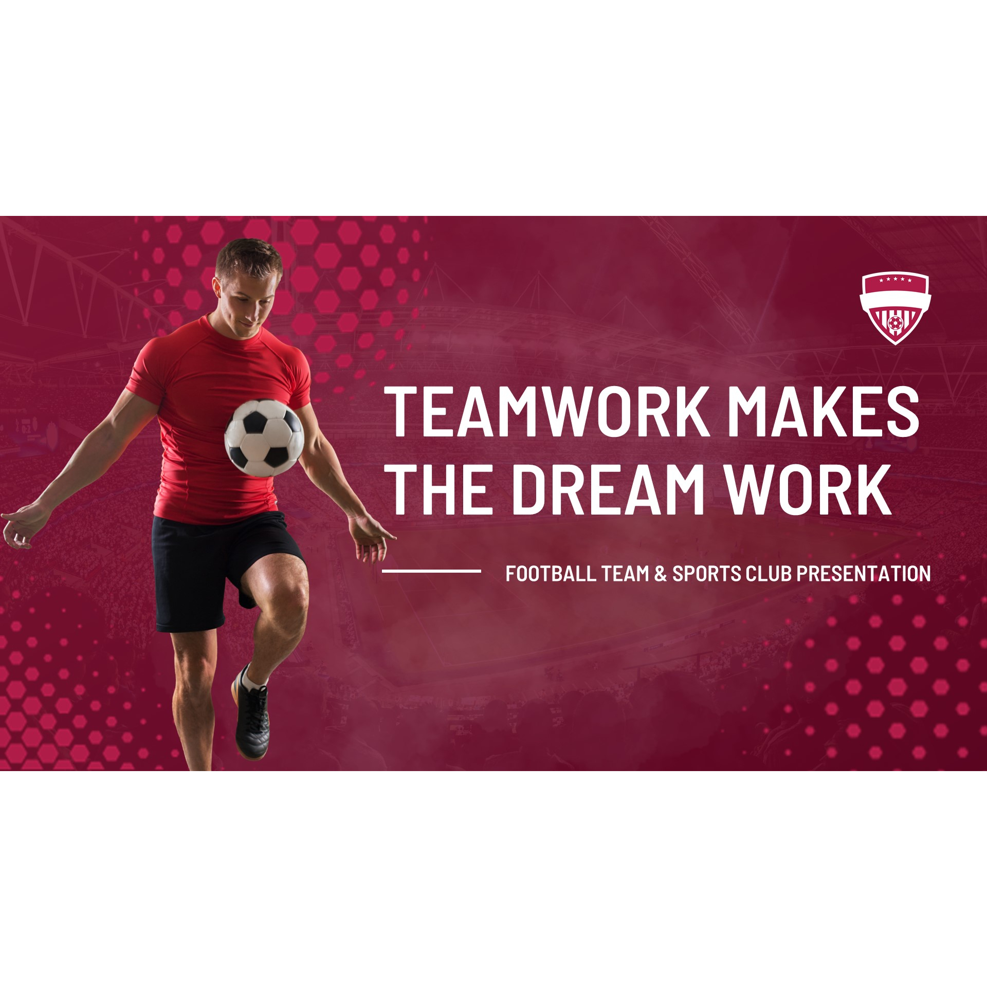 PRESENTATION TEMPLATE [EDITABLE] Red Overlay Football Team Presentation ...