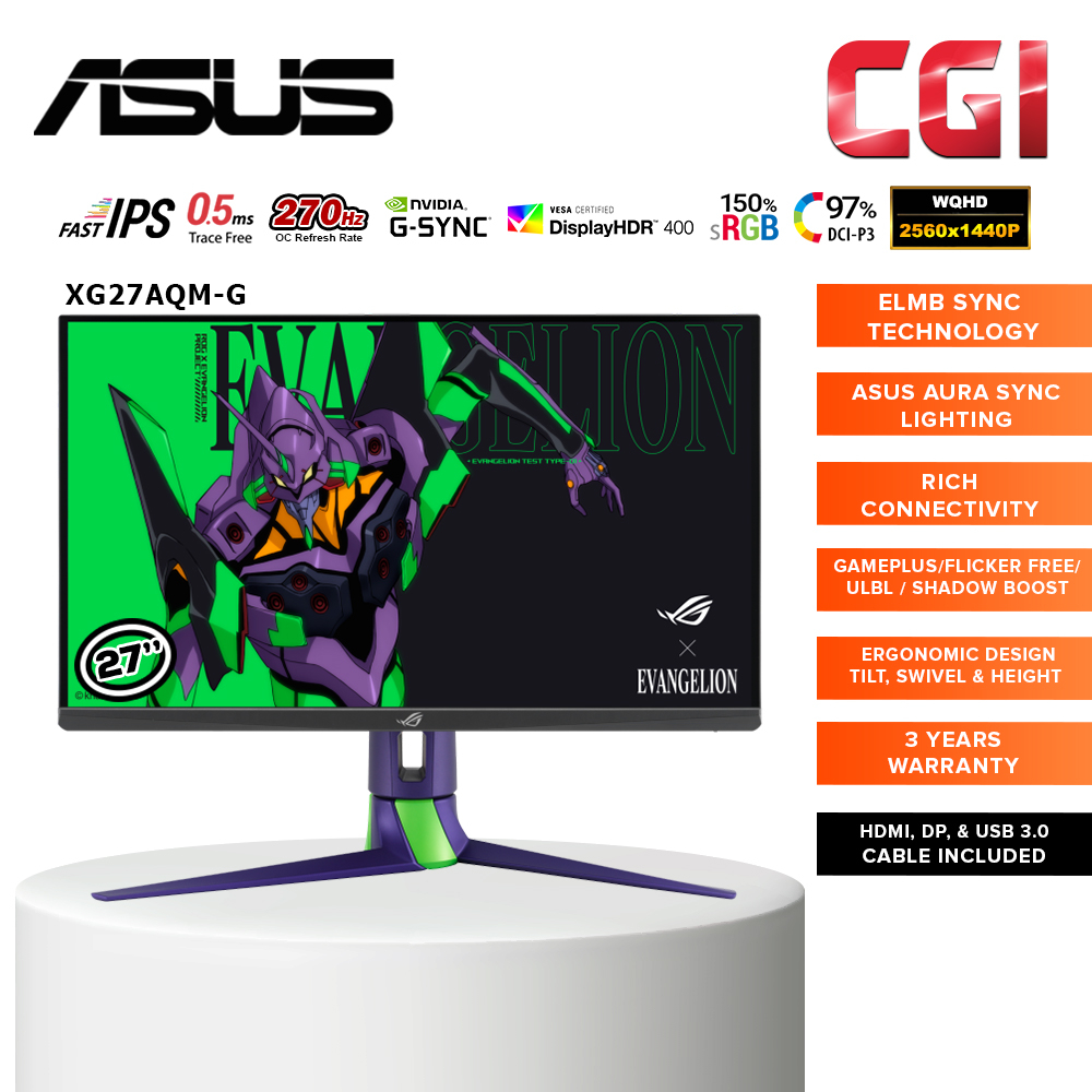 Asus 27" XG27AQM-G 0.5ms 270Hz ROG Strix EVA Edition IPS Gaming Monitor | Shopee Malaysia