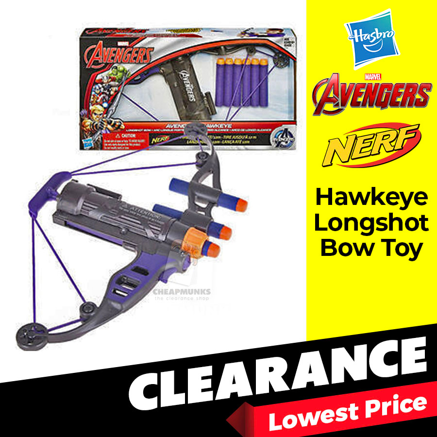 Mainan NERF Marvel Avengers Original Hawkeye Longshot Bow Nerf Bow ...