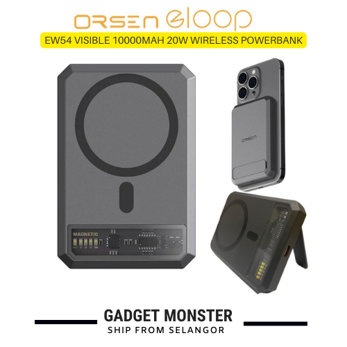 Orsen By Eloop EW54 Power bank mini 10000mAh Magnetic Wireless 15W and ...