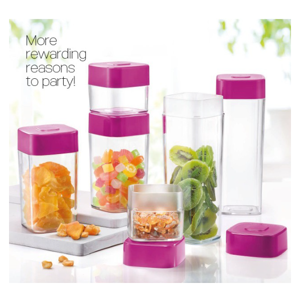 Tupperware Premium Canister Tea caddy Set 840ml OR 560ml | Shopee Malaysia
