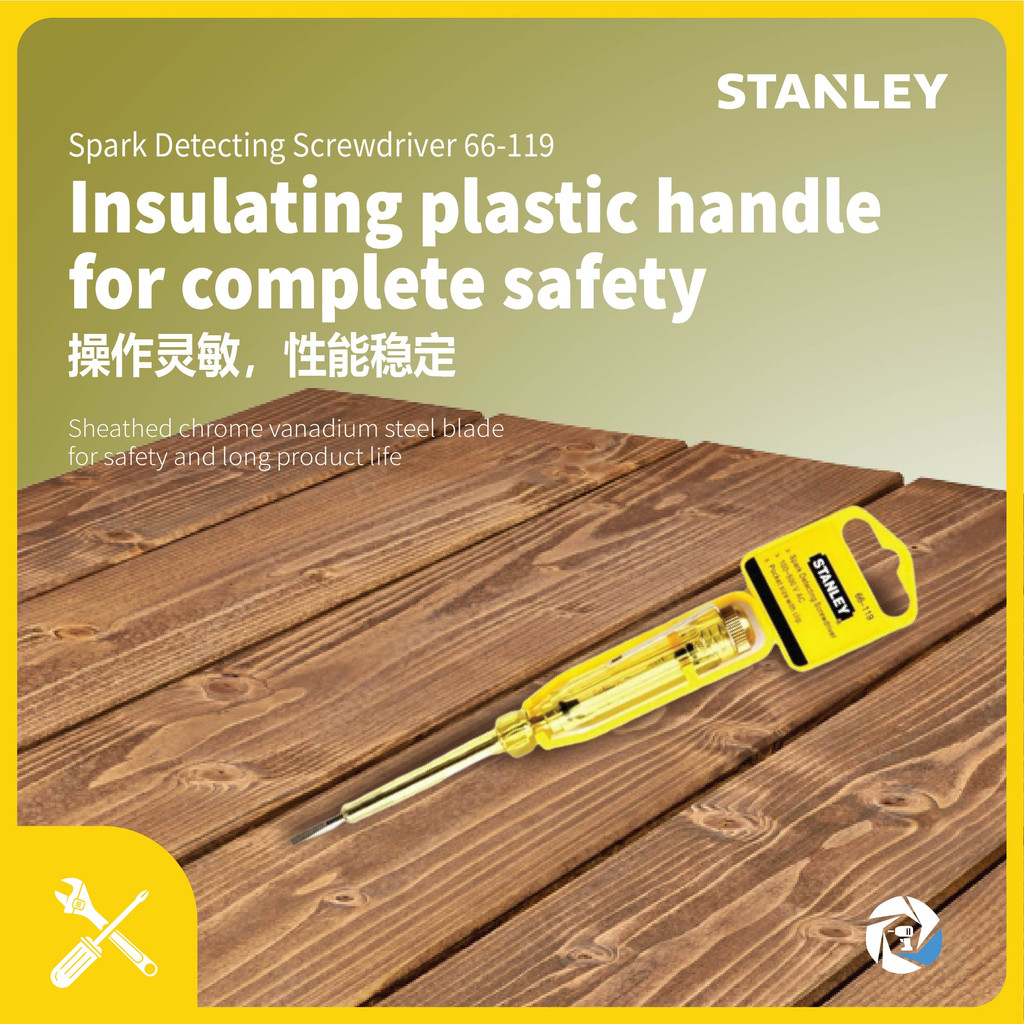STANLEY STL66119 TEST PEN SPARK DETECTING SCREWDRIVER 100-500V | 50mm ...