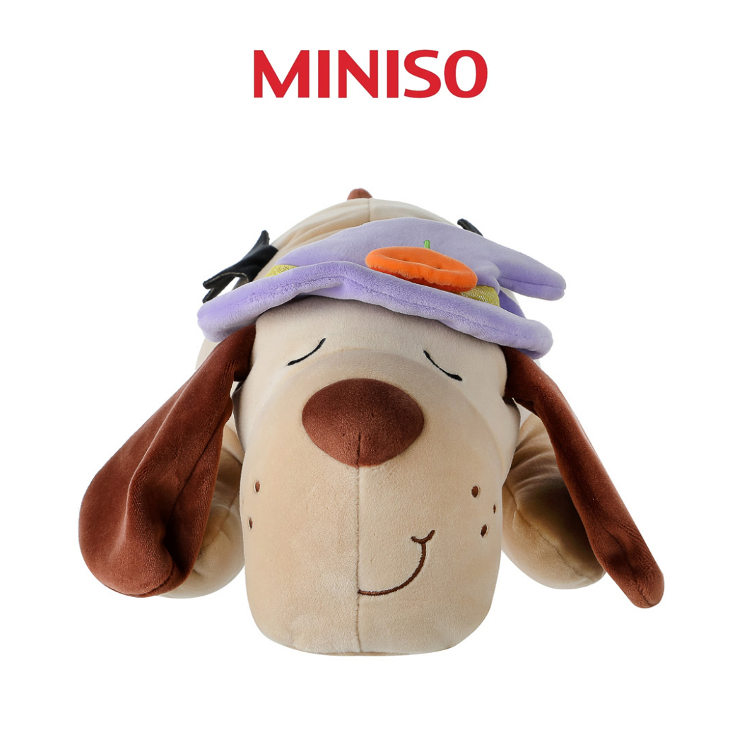 Miniso Lying Dog With Hat - Khaki (16”) | Shopee Malaysia