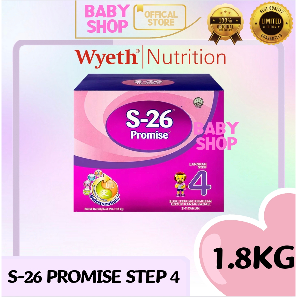 S26 Promise Step 4 (1.8kg) Exp: 08/2024 (Newest Stock) (Wyeth) | Shopee ...