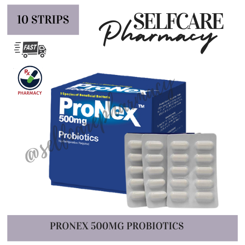 (100'S) PRONEX PROBIOTICS 500MG CAPSULES 10X10'S IN STRIPS | Shopee ...