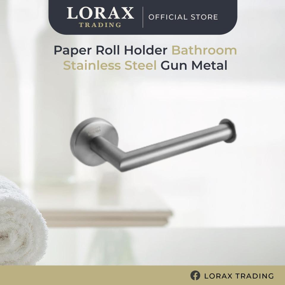 Metal Toilet Roll Holder RCN T14/GM (Gun Metal) Bathroom | Shopee Malaysia