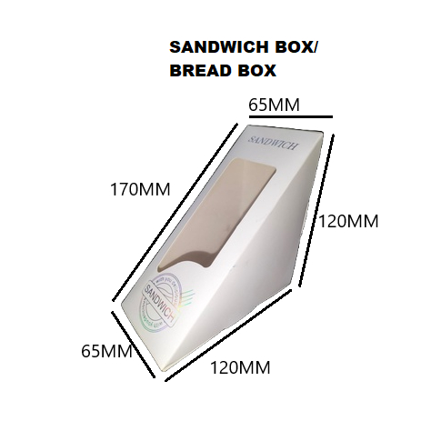 [100 PCS] Triangle Sandwich Box with Window / Food Packaging /Kraft ...