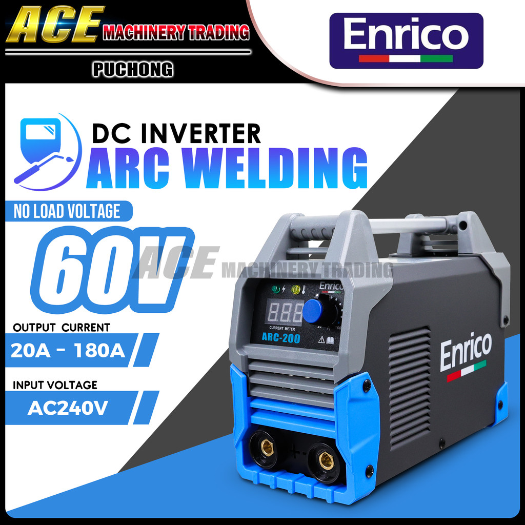 [ Enrico ] ARC-200 1 Phase Inverter Welding Machine 3.2MM / MMA Type ...