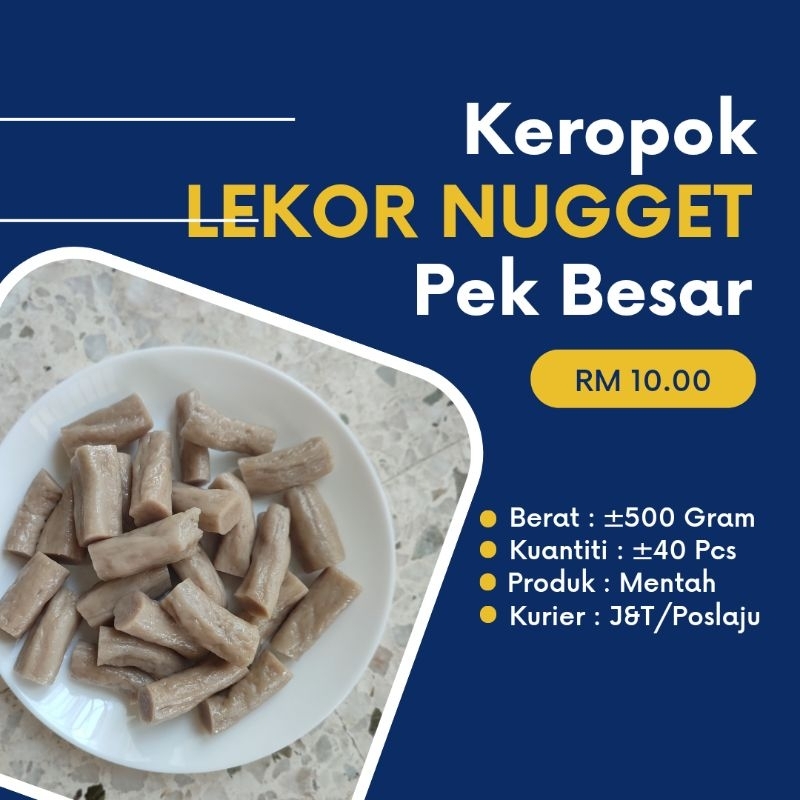 Keropok Lekor Nugget Ikan Kerisi Crispy Family Snack 500g Dan 250gram ...