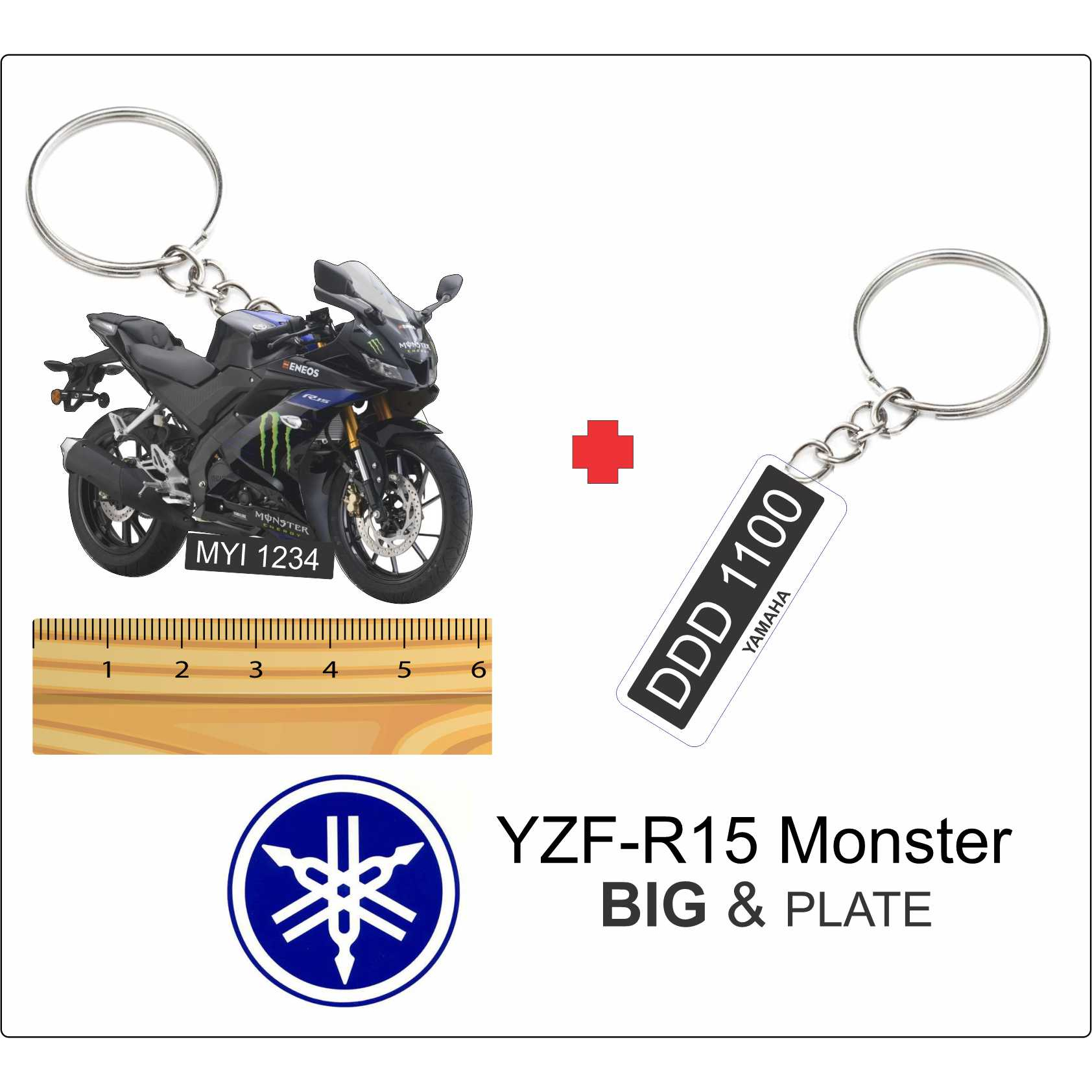 yamaha yzf-r15 monster yzf r15 monster keychain 2d | Shopee Malaysia