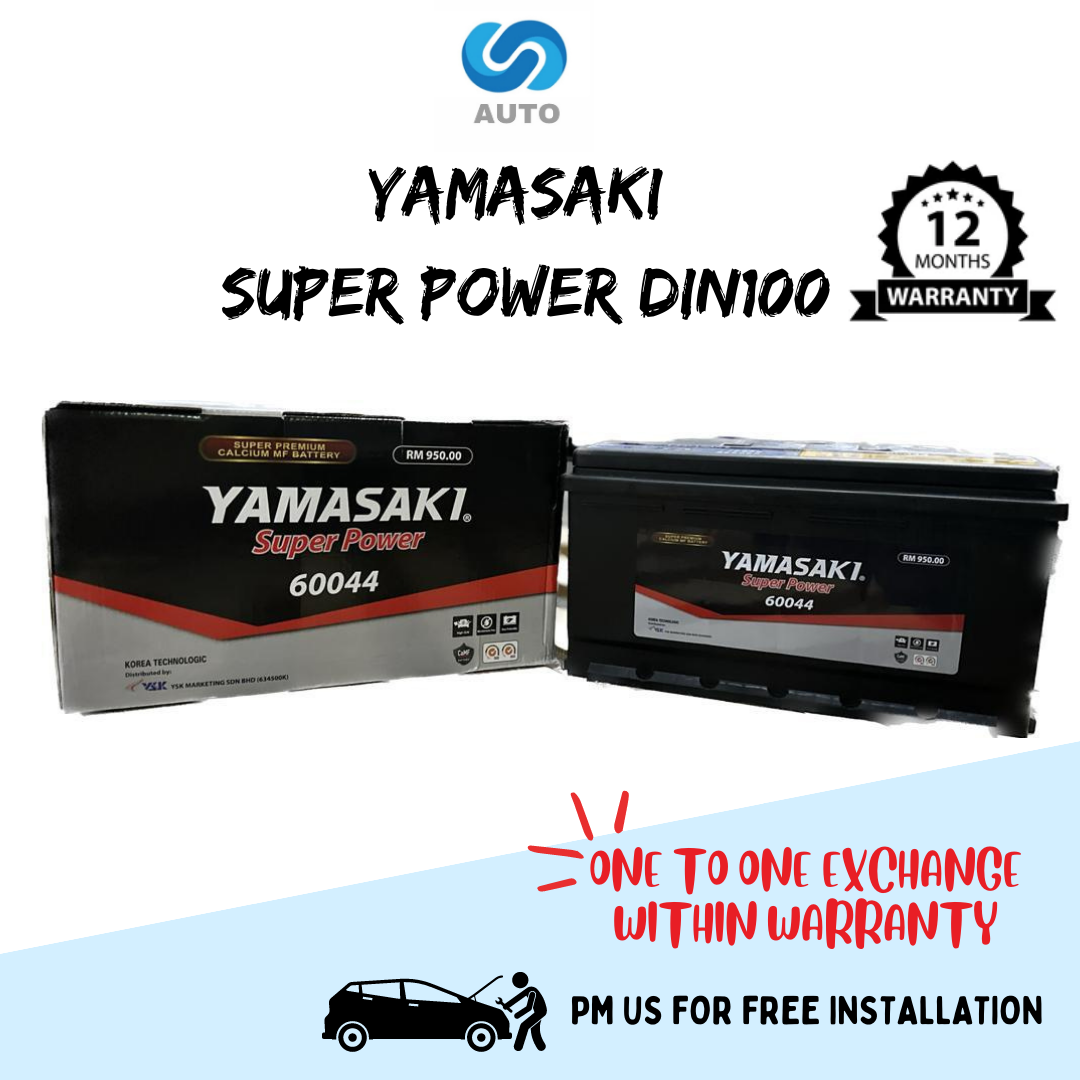 Yamasaki Super Power DIN100 (60044) Car Battery | Shopee Malaysia