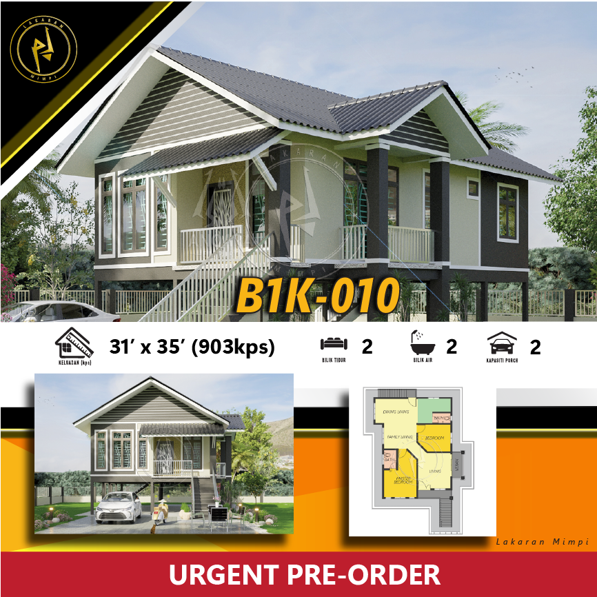 PELAN REKABENTUK RUMAH | HOUSE DESIGN | PLAN RUMAH BANGLO SETINGKAT ...